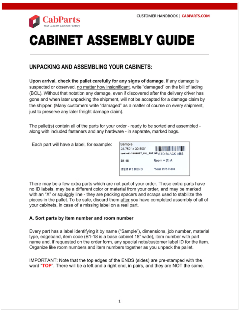 CabParts, Inc, Cabinet Boxes, Closet Components, Drawer Boxes, Door ...